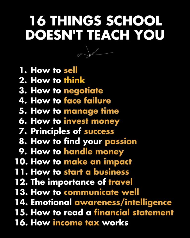 16 Things They Don t Teach You In School Cardone Solutions